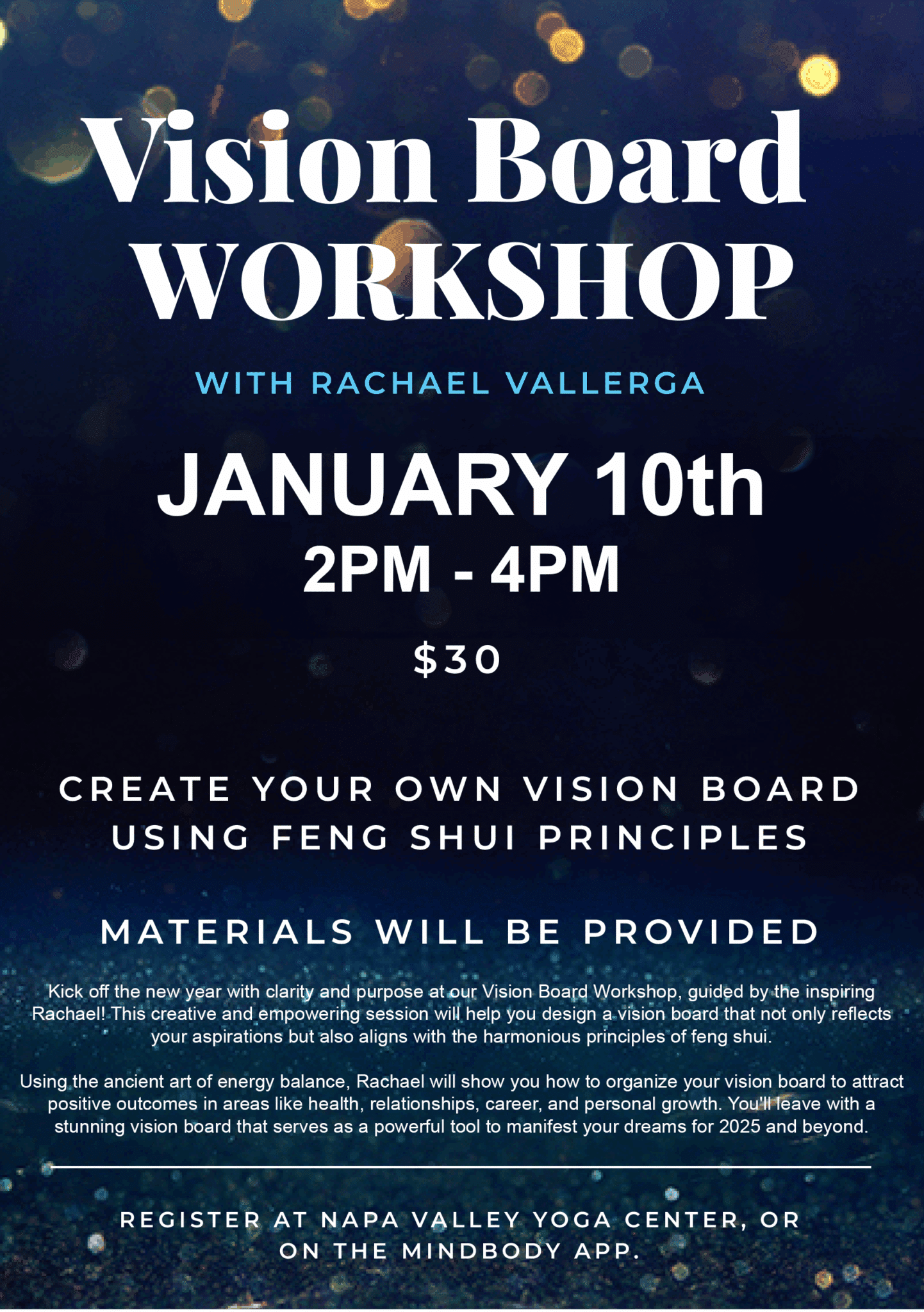 Vision Board Workshop 2026 | Napa Valley Yoga Center